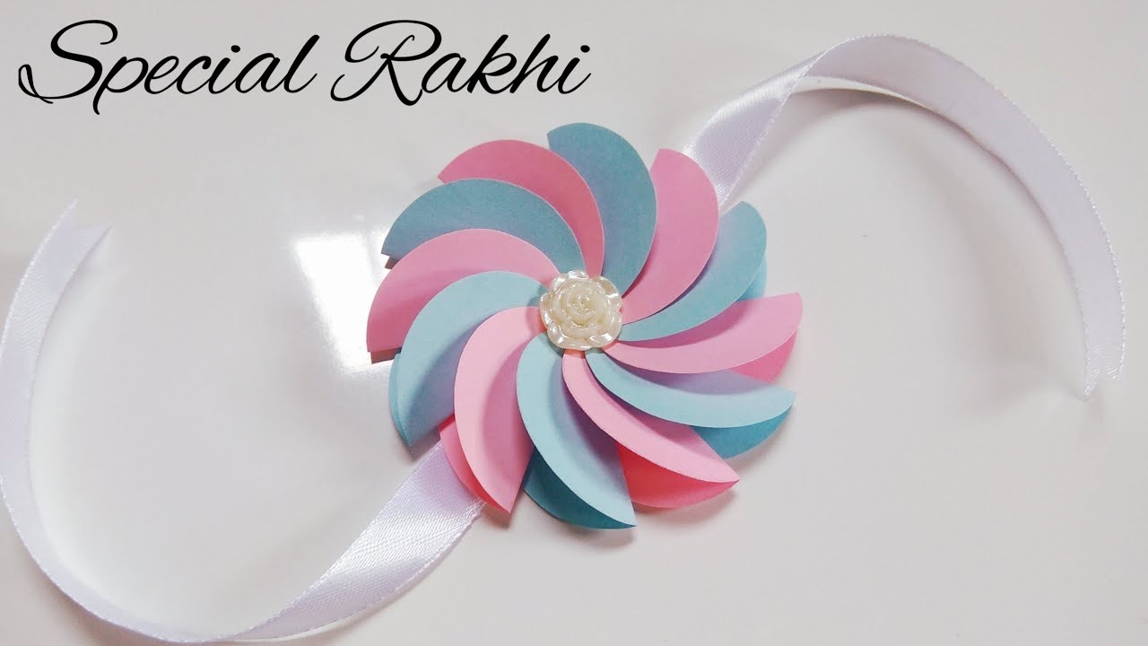 Beautiful handmade paper Rakhi | How to make beautiful Rakhi at home ...