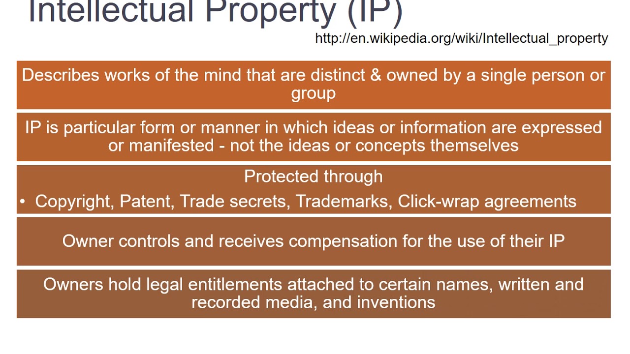 Chapter 6, Intellectual Property, Part 1: Overview (11:13) - YouTube