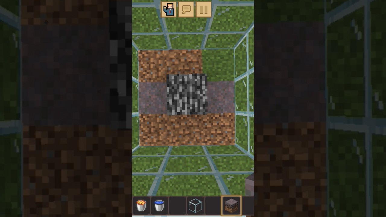 how to make bedrock in Minecraft PE#short - YouTube