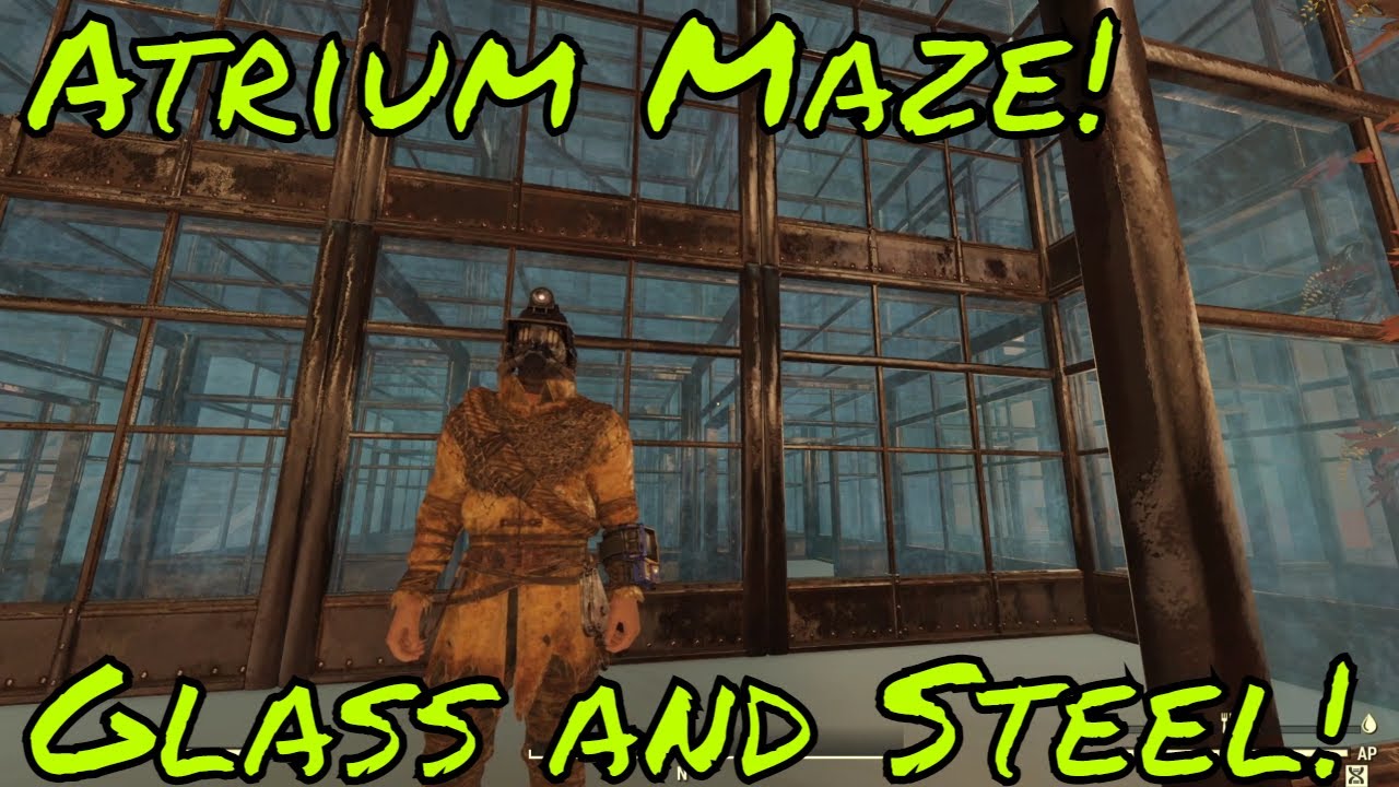 💠 Fallout 76 Atrium Shelter Build MASSIVE Glass Maze 💠 - YouTube