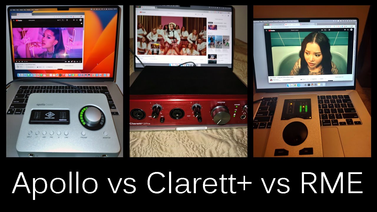 Apollo Solo vs Focusrite Clarett+ vs RME Babyface Pro FS - YouTube