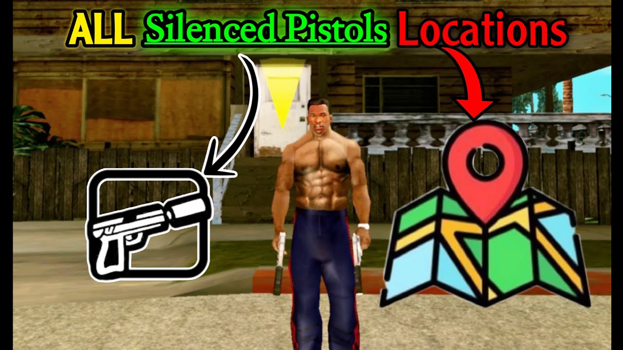 All Silenced Pistols locations in GTA San Andreas || weapons locations ...