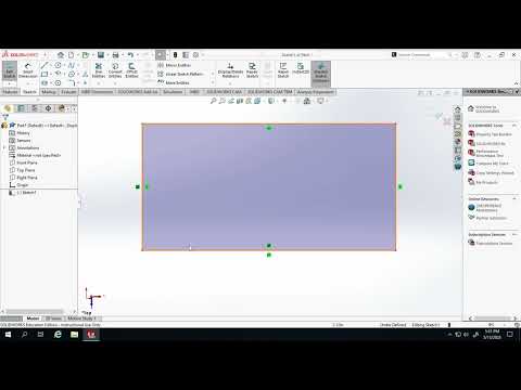 ENG T 111 Solidworks Part 1 Intro Rectangle - YouTube