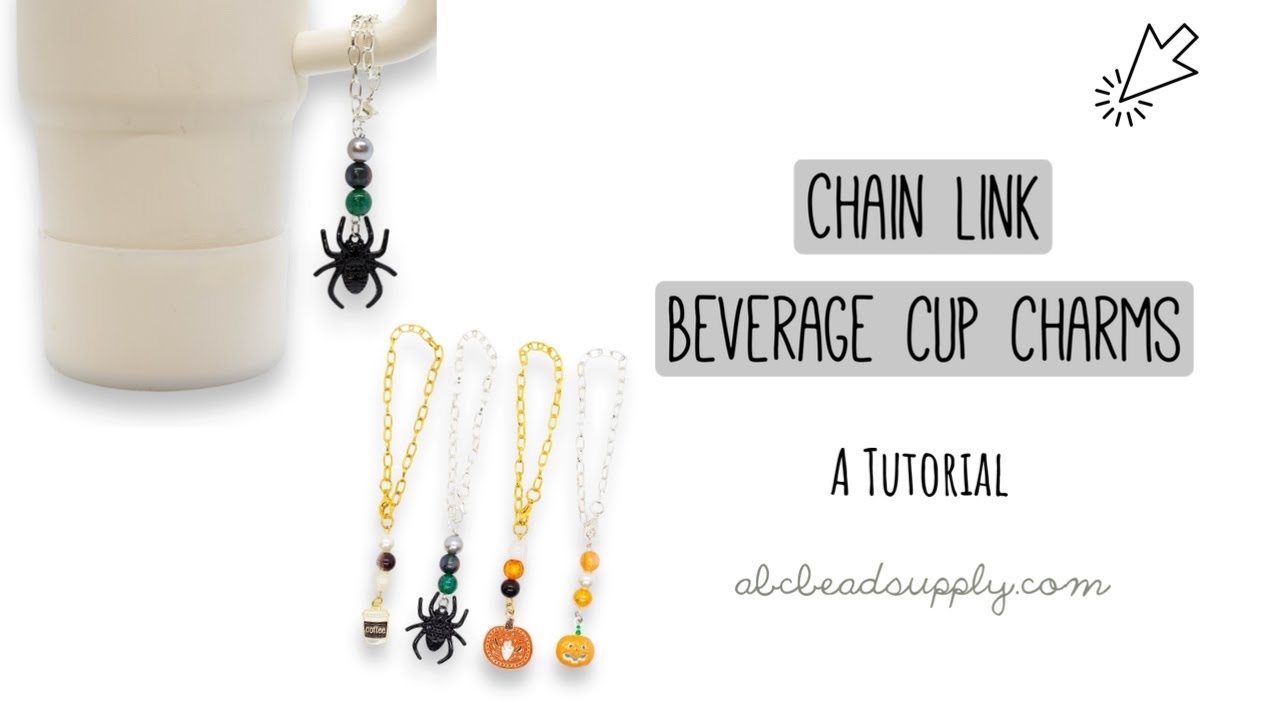 Chain Link Beverage Cup Charm Tutorial - YouTube