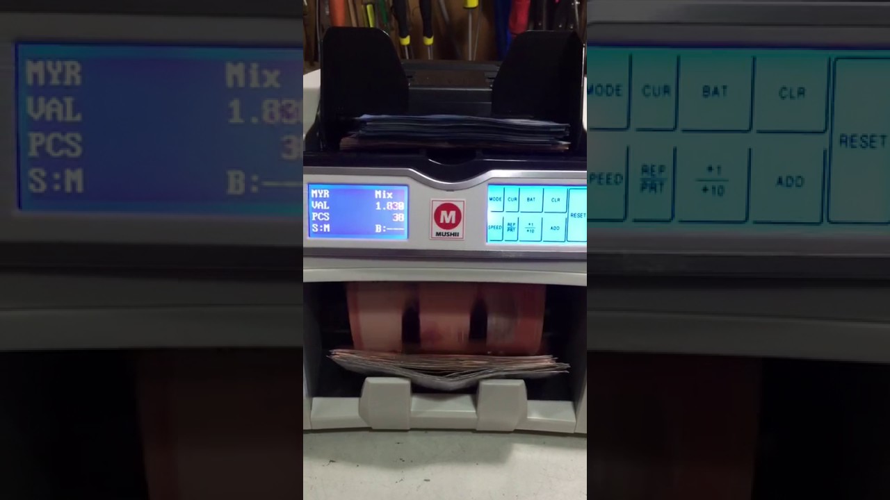 Cash Counting Machine Mushii NC5500 MYR Mixed Value Money Counter ...