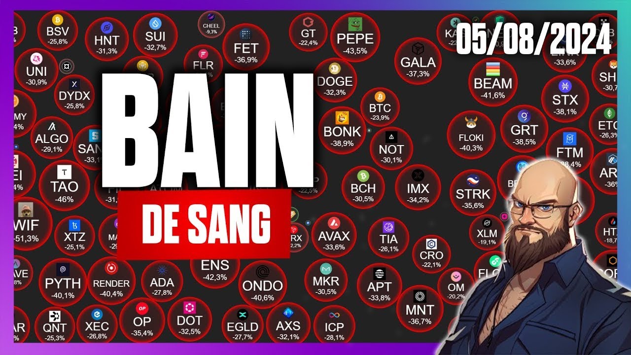 🩸🩸Le KRASH des cryptos et du marché US - 05/08/2024 - YouTube