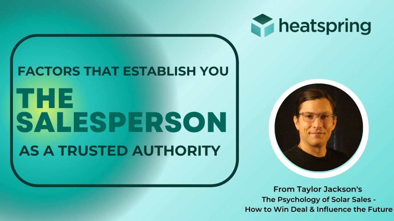 The Factors that Establish You - the Sales Person - as a Trusted ...