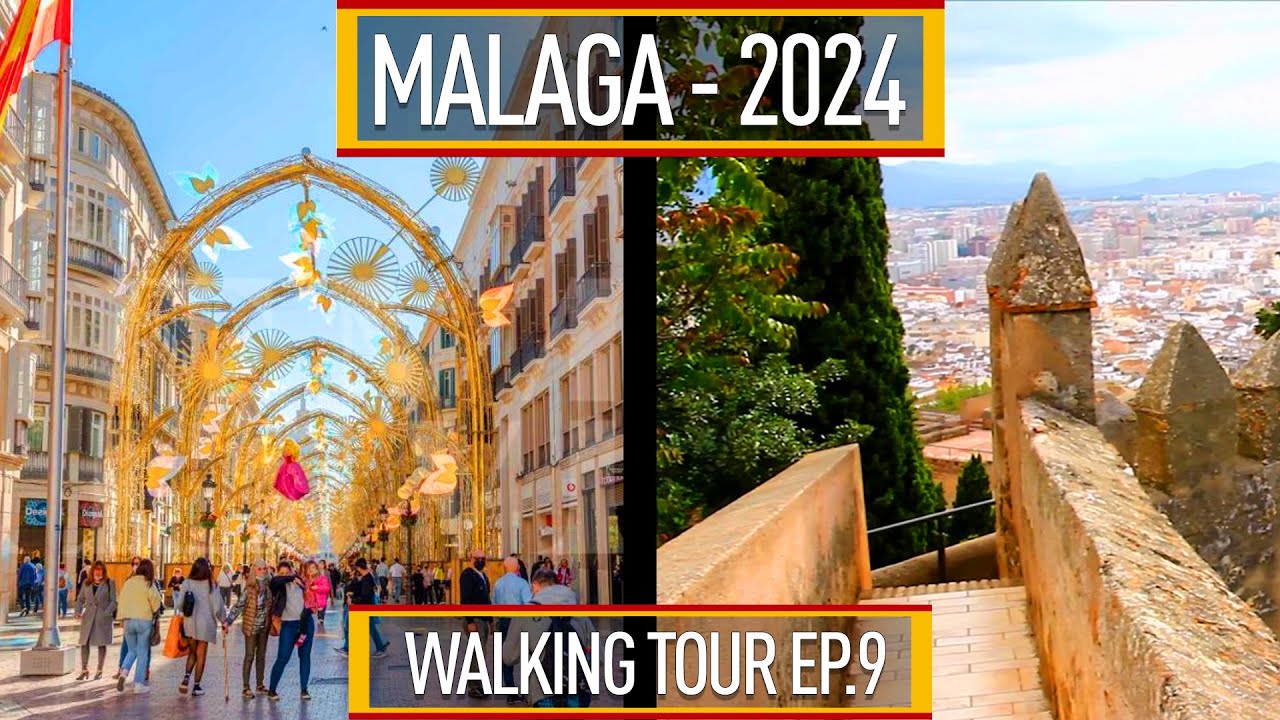 MALAGA City Tour 2024 | from City center to Castillo de Gibralfaro ...