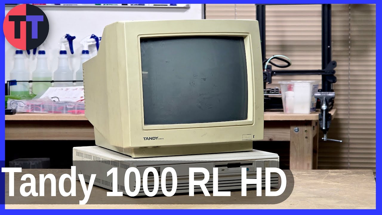 First Look: Tandy 1000 RL Hard Drive - YouTube