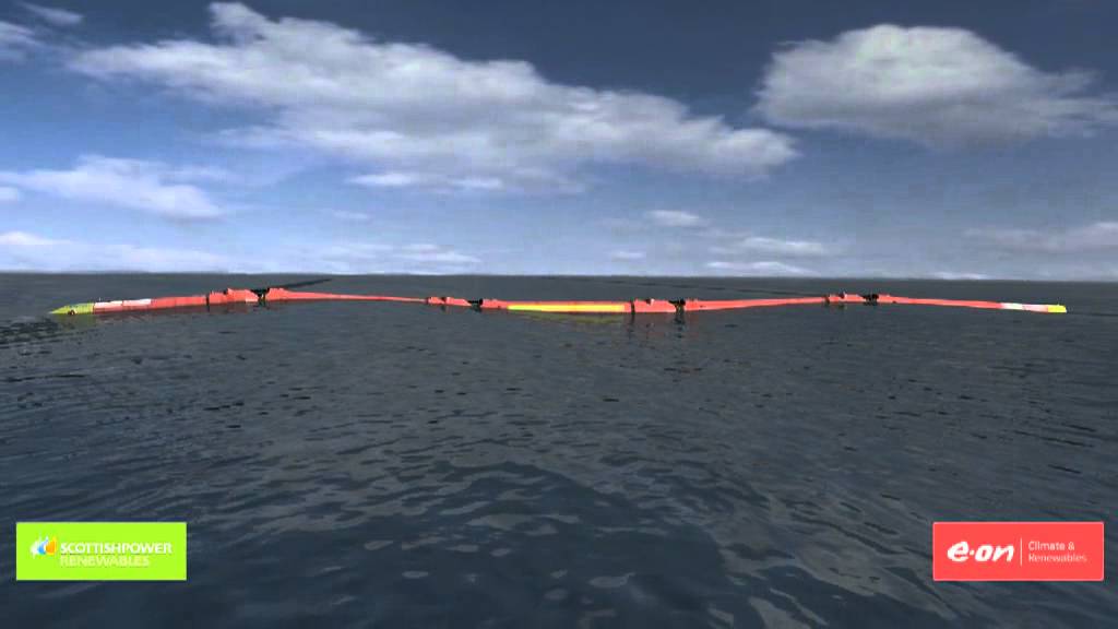 The Pelamis wave power machine for E.ON and ScottishPower Renewables ...