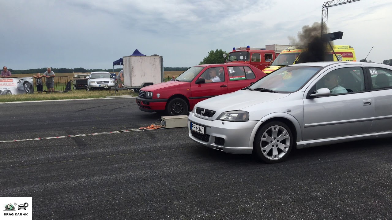 Opel Astra G OPC 2.0 Turbo vs VW Bora 1.9TDI Drag race 🚦🚗💥💨 1/4 mile ...