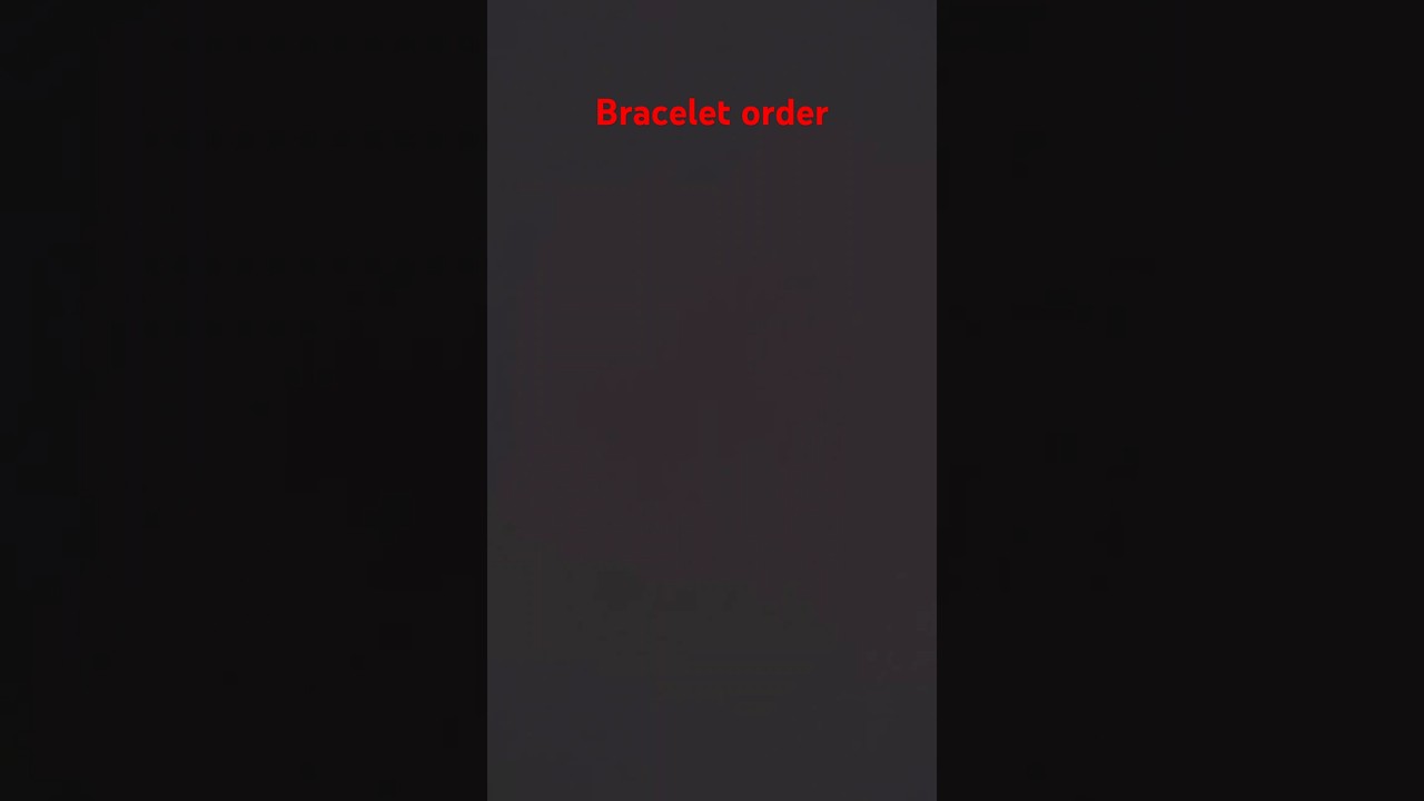 bracelet order - YouTube