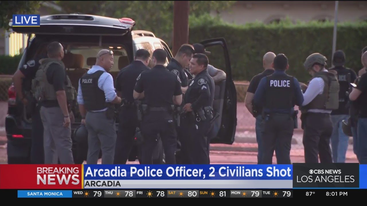 Arcadia police officer, 2 civilians shot in Arcadia - YouTube