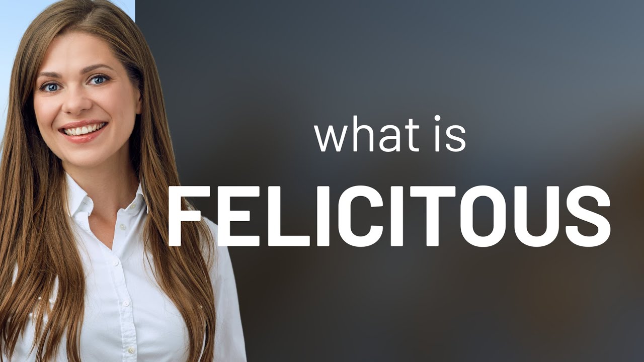 Felicitous | what is FELICITOUS definition - YouTube