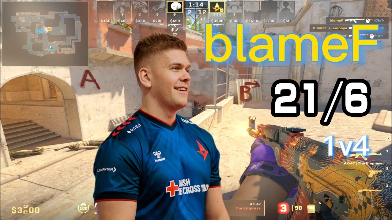 blameF MIRAGE POV （21/6）￨ w/smooya ￨3 Triple Kills￨ (CS2 FACEIT POV ...