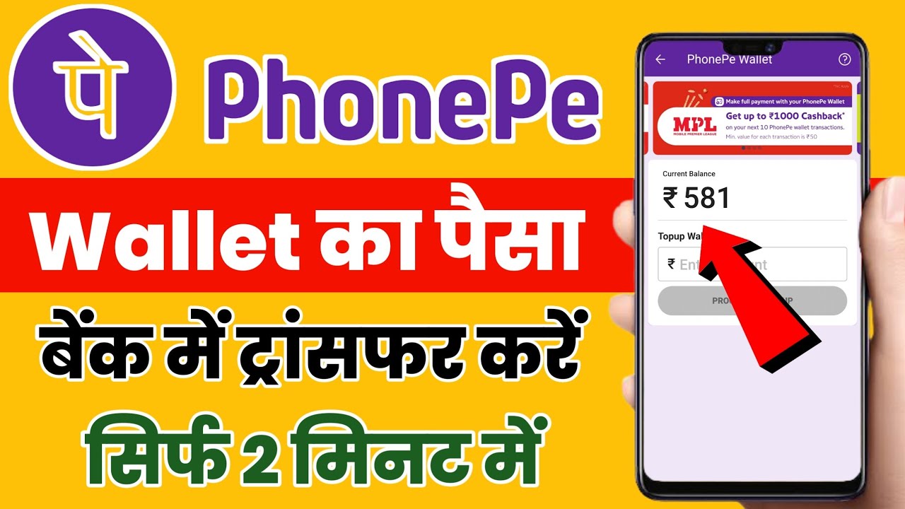 How to transfer money from phonepe wallet to bank account | phonepe ...