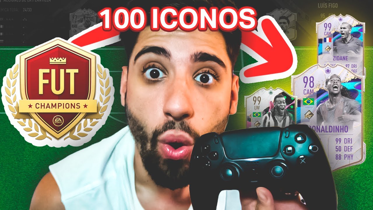 Uso los 100 ICONOS de FIFA pero DERROTA = DESCARTE - YouTube