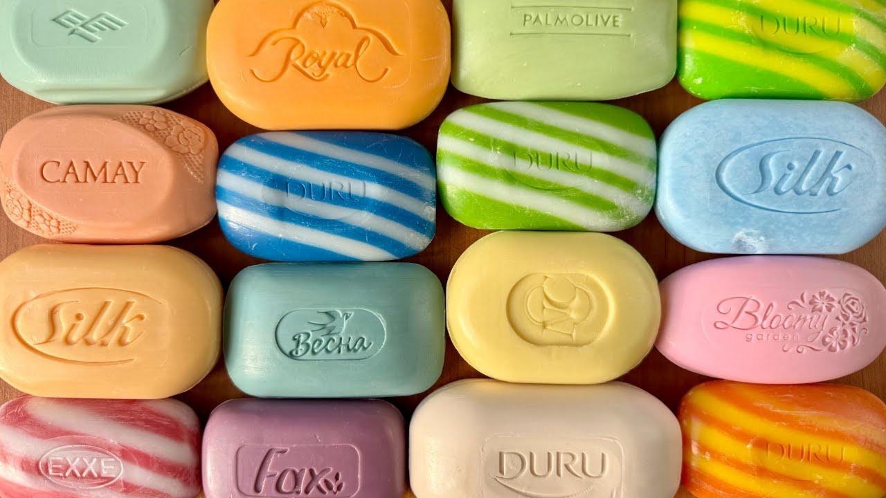 soap opening HAUL.unpacking of colorful soaps.relaxing sounds.unboxing ...