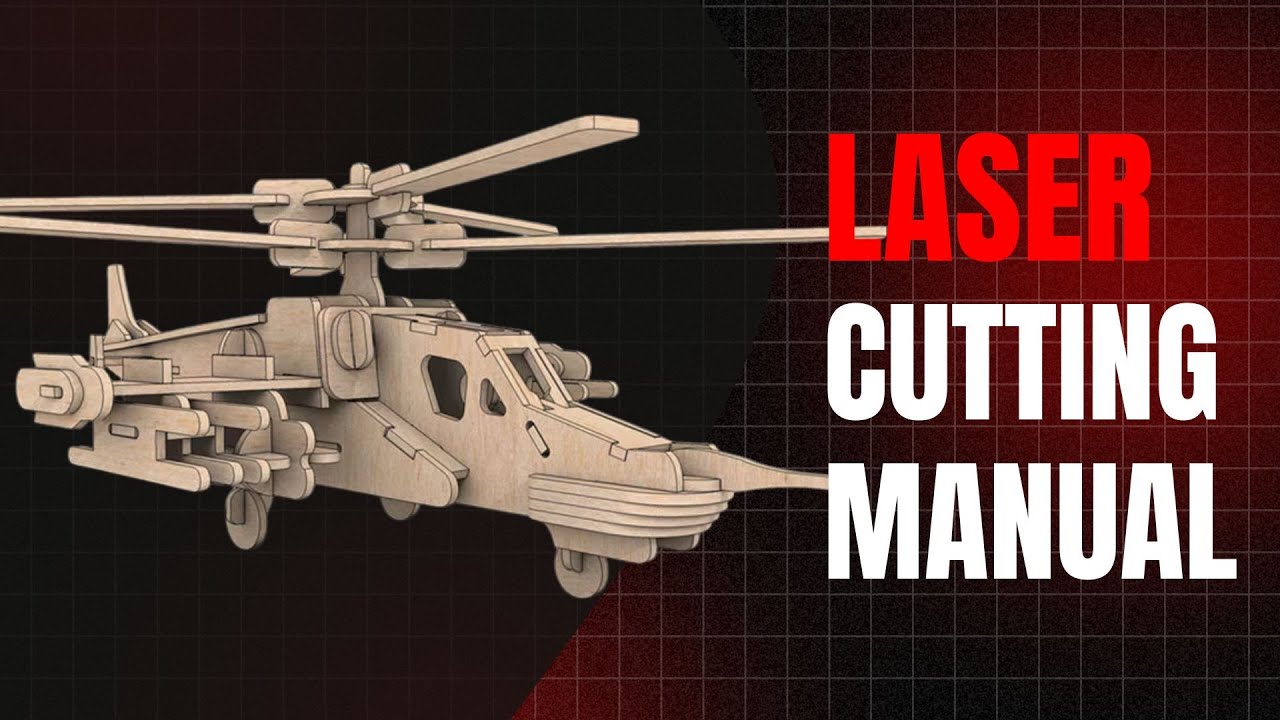 Wood Helicopter Model On A Laser Machine + Assembly Process - YouTube