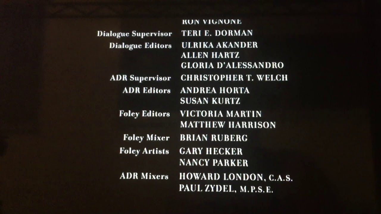 Movie End Credits #135 Hitch - YouTube