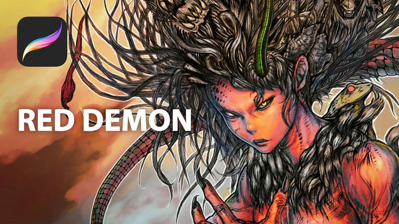 Red Demon - Painting Process - YouTube