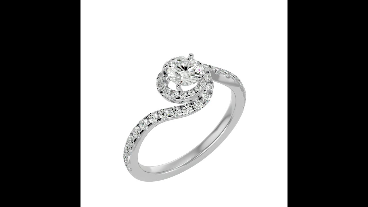 Inel de Logodna Delicate Halo Custom Aur Alb 18k Pure Diamonds - Farrah ...