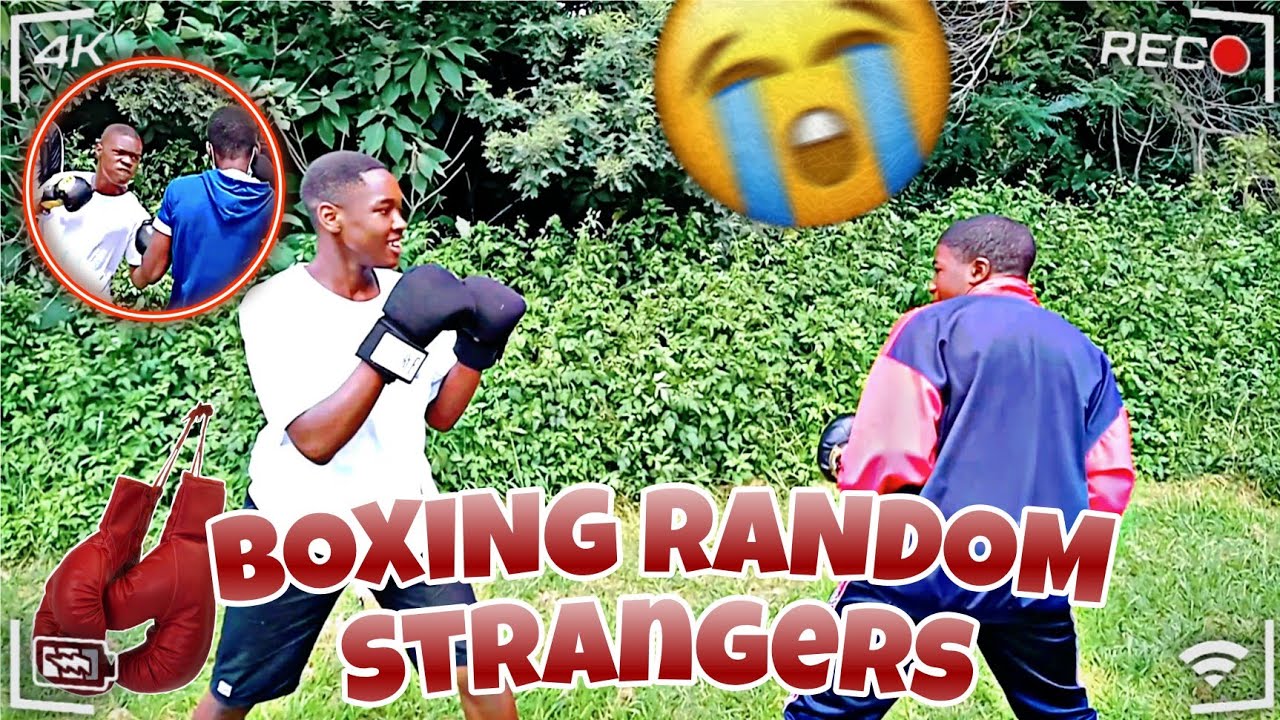 BOXING RANDOM STRANGERS |HIGH SCHOOL EDITION|FT @PREETYBOIELLIE - YouTube
