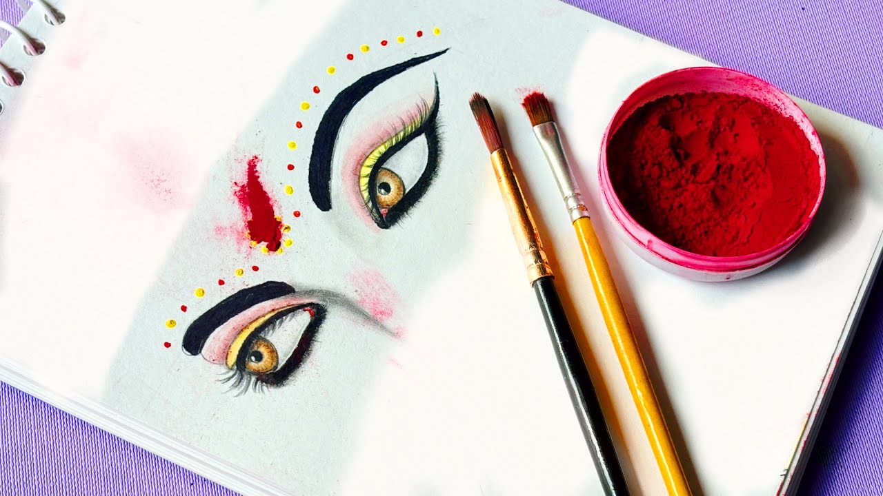 How to draw beautiful bengali bride eyes step by atep #eyesdrawing # ...