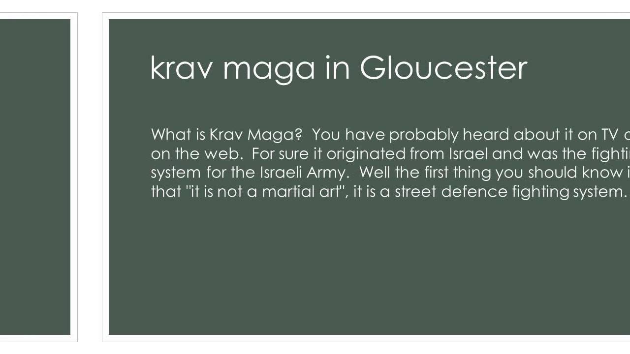 What is Krav Maga & Kick Boxing? - YouTube