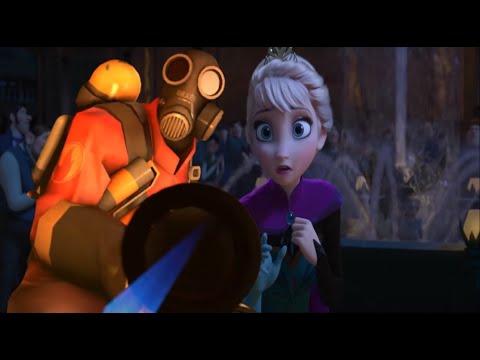 Pyro from Team Fortress 2 f**king kills Elsa. - YouTube