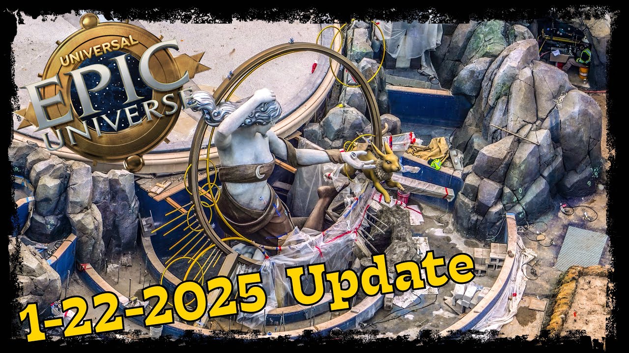 GRAND Universal Epic Universe Construction Update 1-22-2025 - YouTube