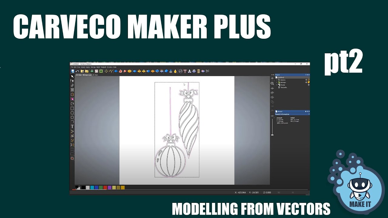 Carveco Maker Plus Episode 2 - Modelling from a vector - YouTube
