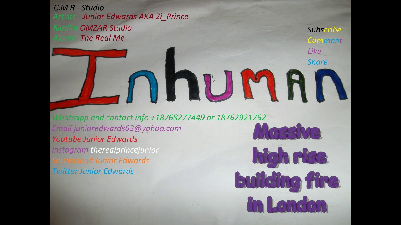 Inhuman official song by Junior Edwards - YouTube