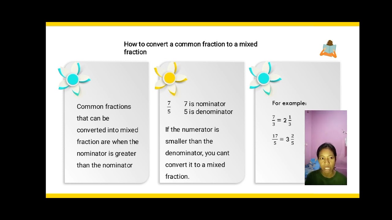 Presentation videos | How To Convert Common Fractions To Mixed ...