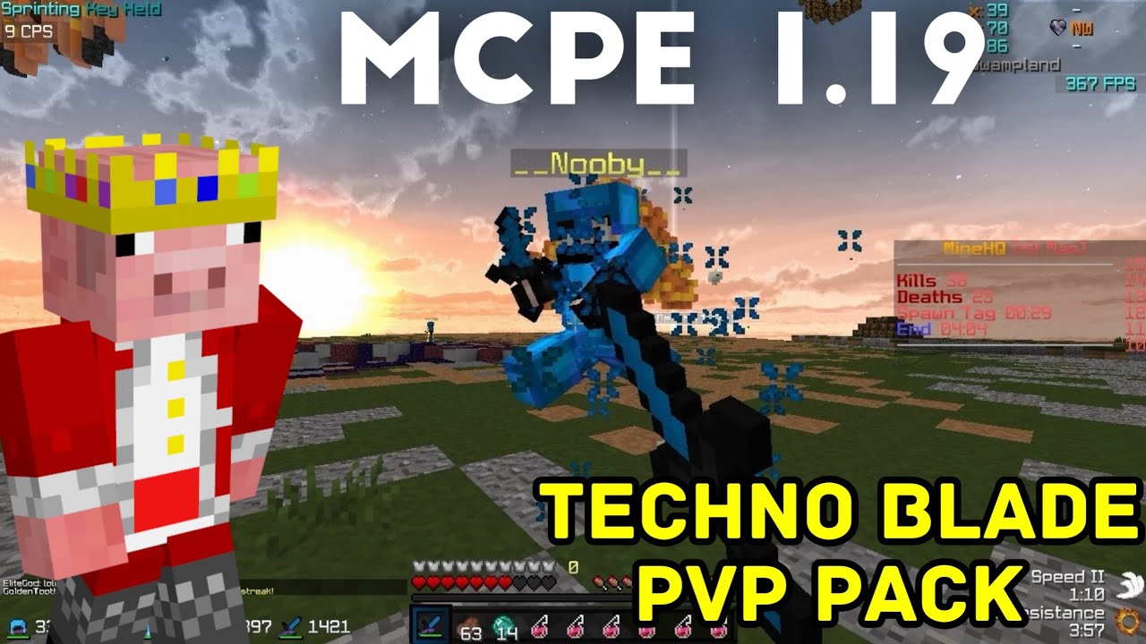 Techno blade pvp pack mcpe | Best PvP texture pack for Minecraft pocket ...