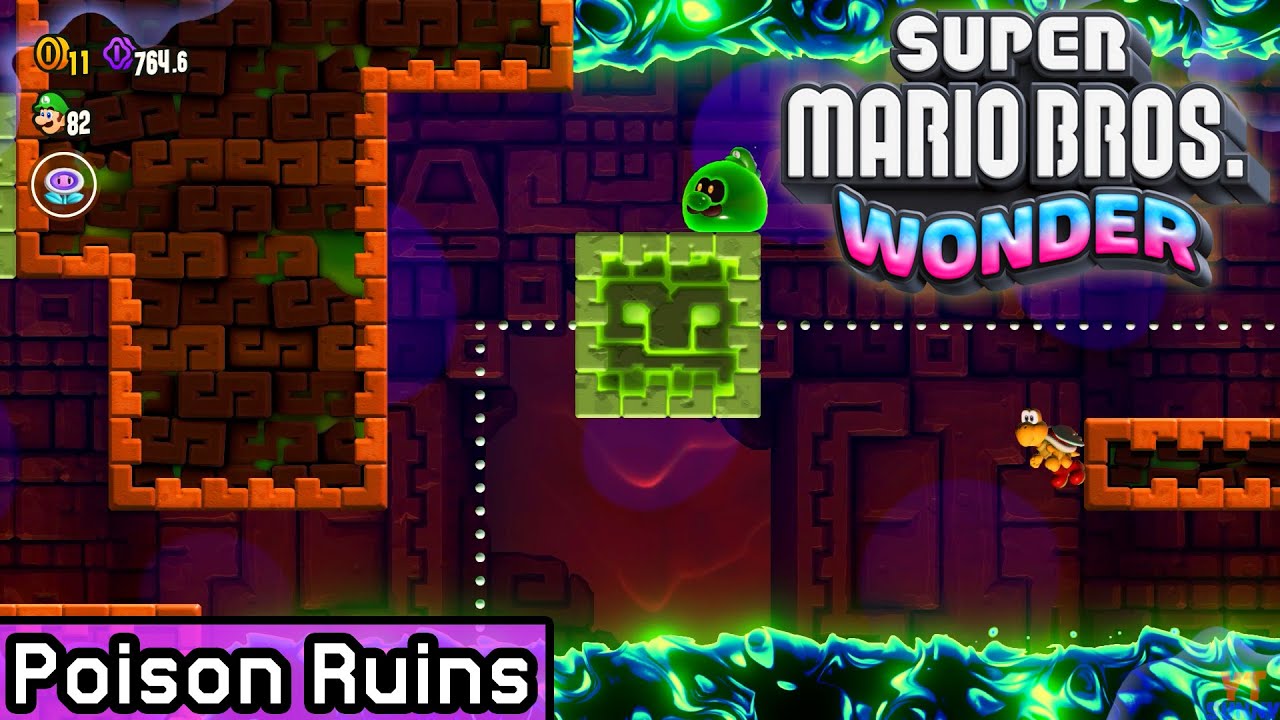 Super Mario Bros Wonder - A Final Uncharted Area: Poison Ruins 100% ...