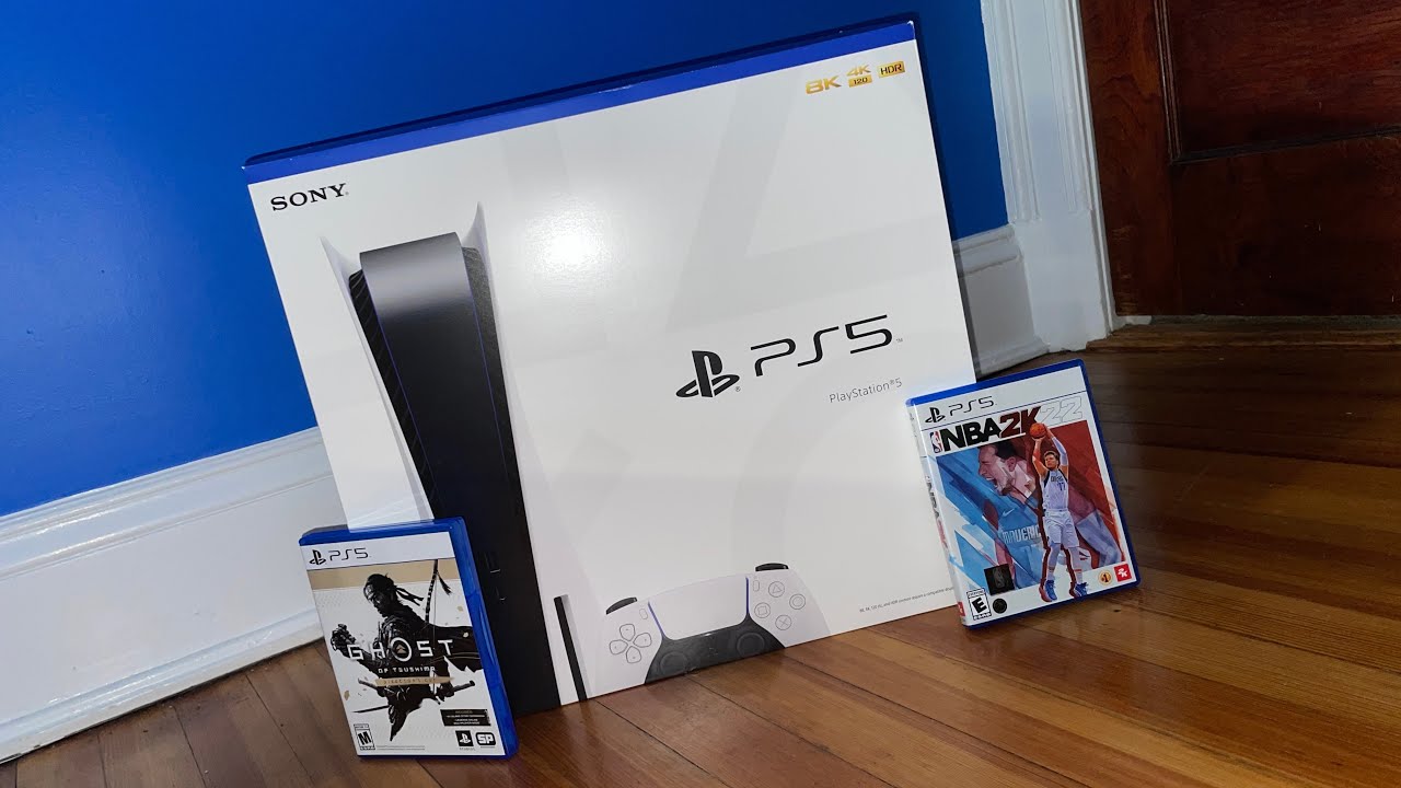 Sony PlayStation 5 Disk Console NBA 2K22 Bundle Unboxing (GameStop ...