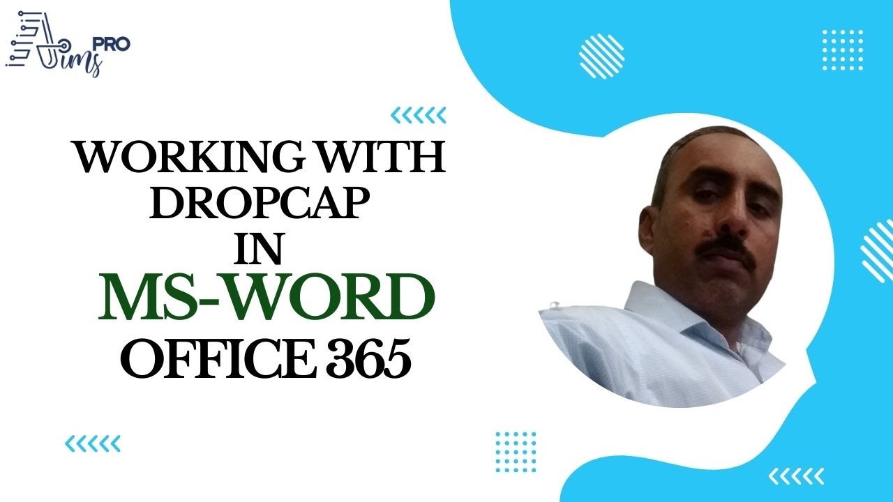 Working With DropCap Using MS Word || Office 365 | AIMSPRO - YouTube