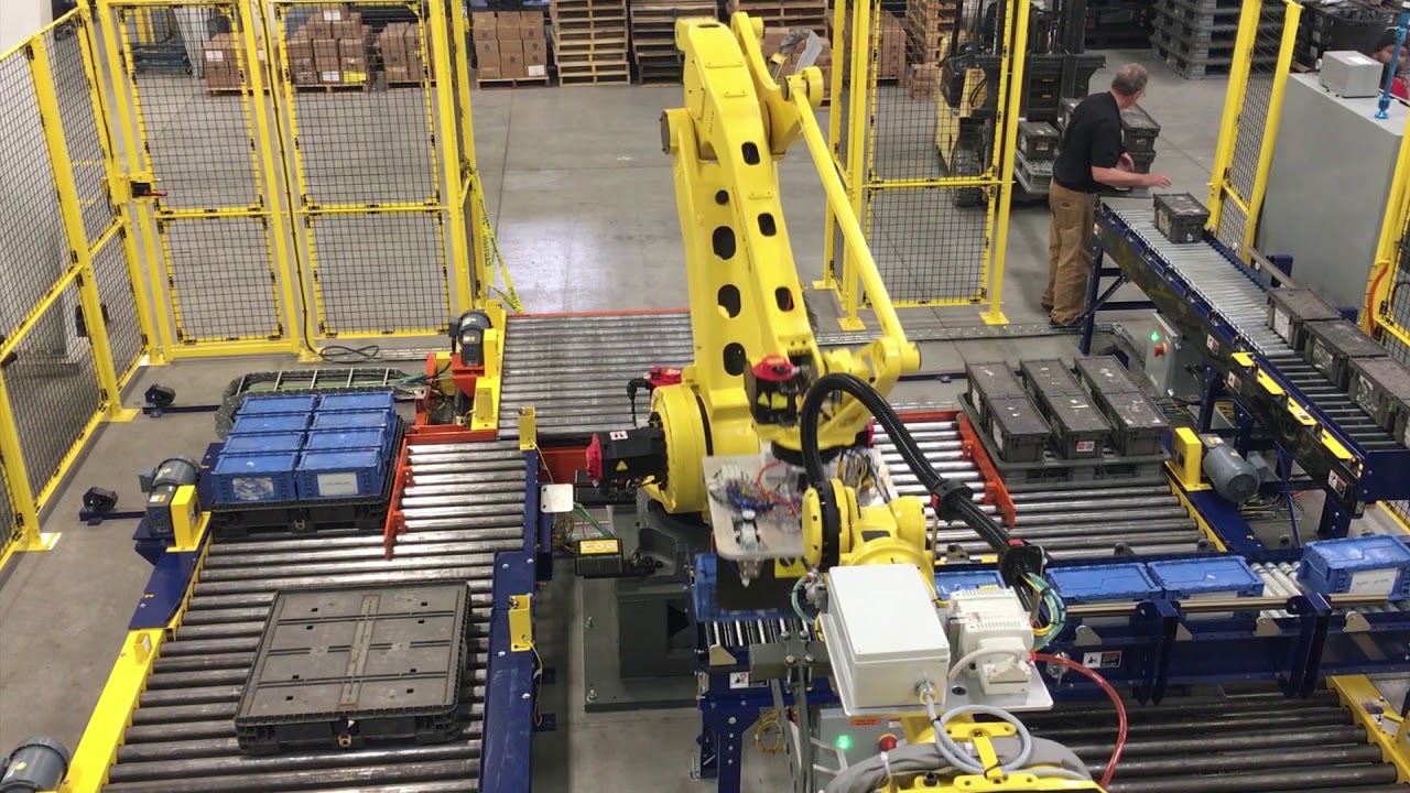 Dual Tote Palletizer - YouTube