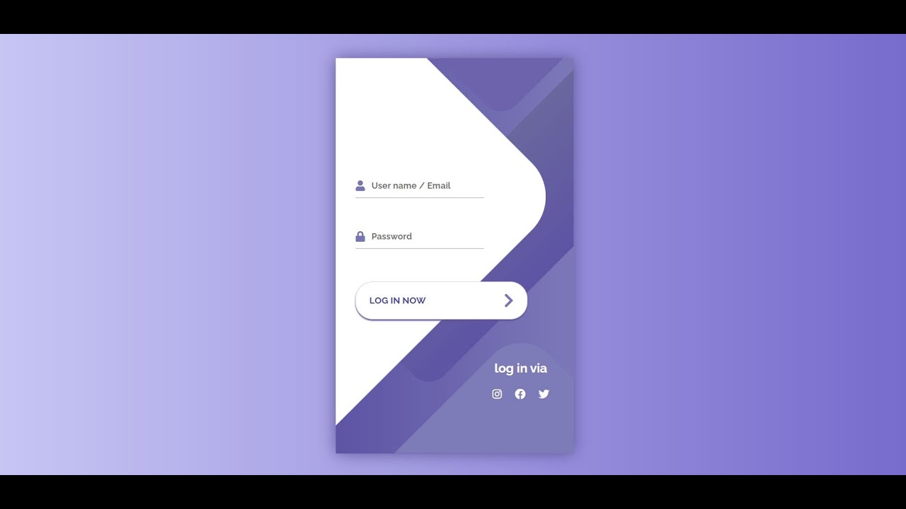 Login page using HTML and CSS - YouTube