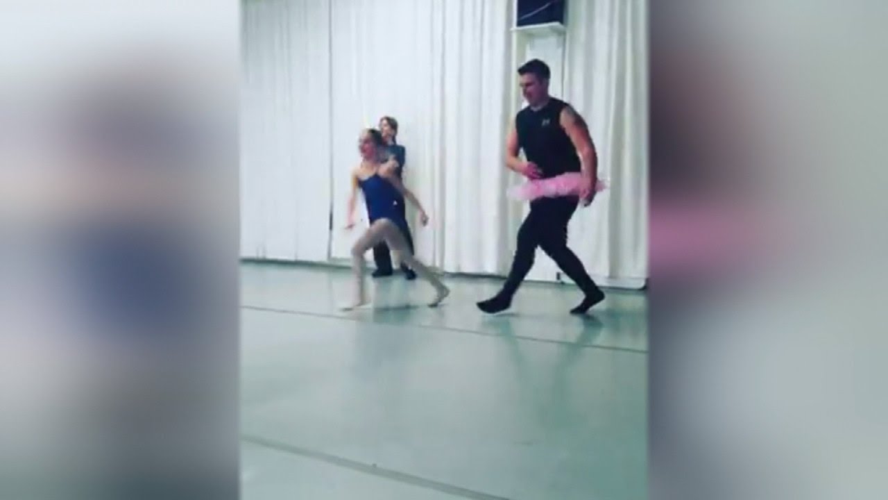 Dancing Dads In Tutus Steal The Show In Students' Ballet Class For Parents - YouTube