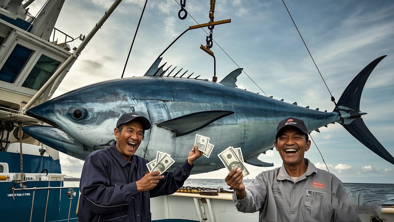 656lb Giant Tuna Caught After 40-Minute Battle and Multiple Night ...