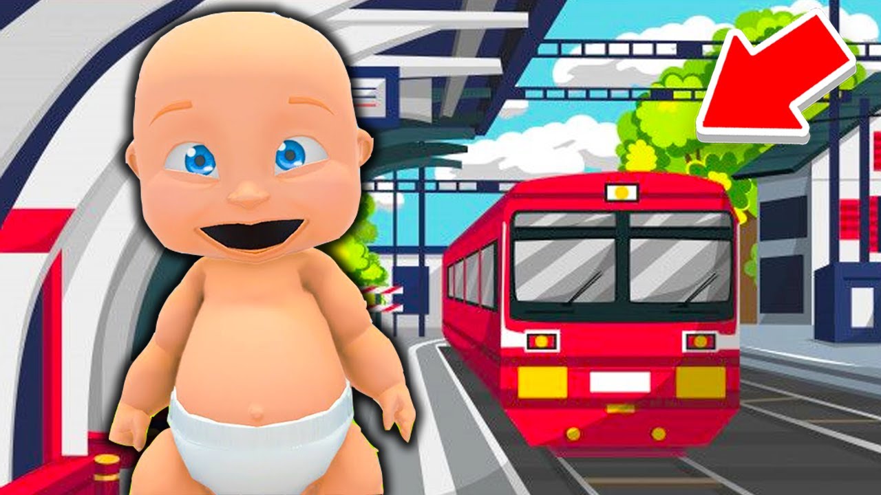 Baby Goes To The TRAIN STATION... - YouTube