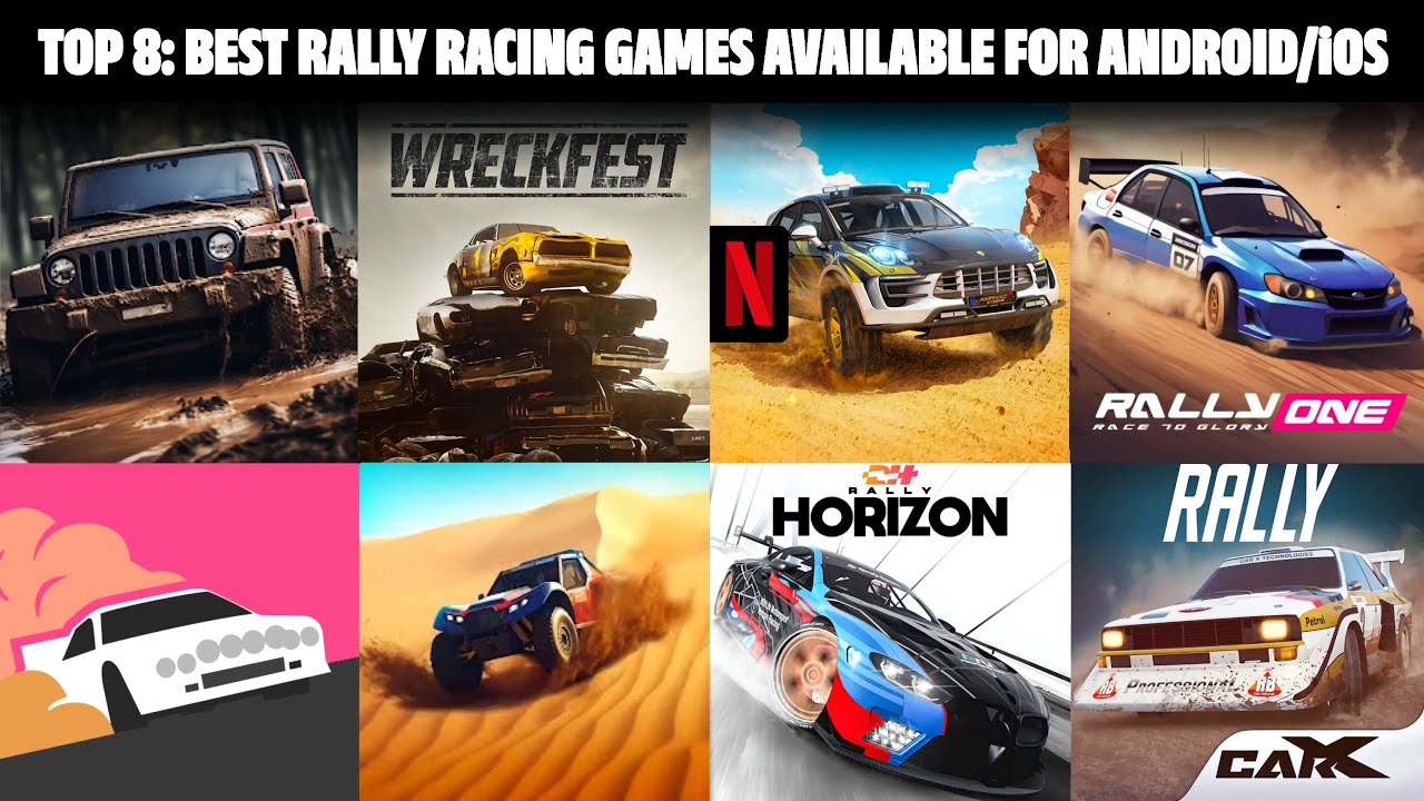 TOP 8 RALLY RACING GAMES FOR ANDROID/iOS (OFFLINE/ONLINE) - YouTube