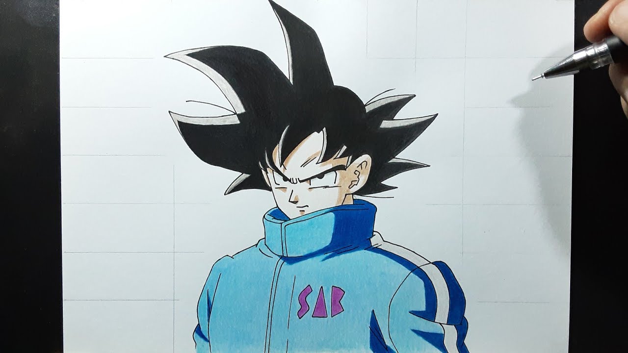 how to draw Son Goku DBS - YouTube