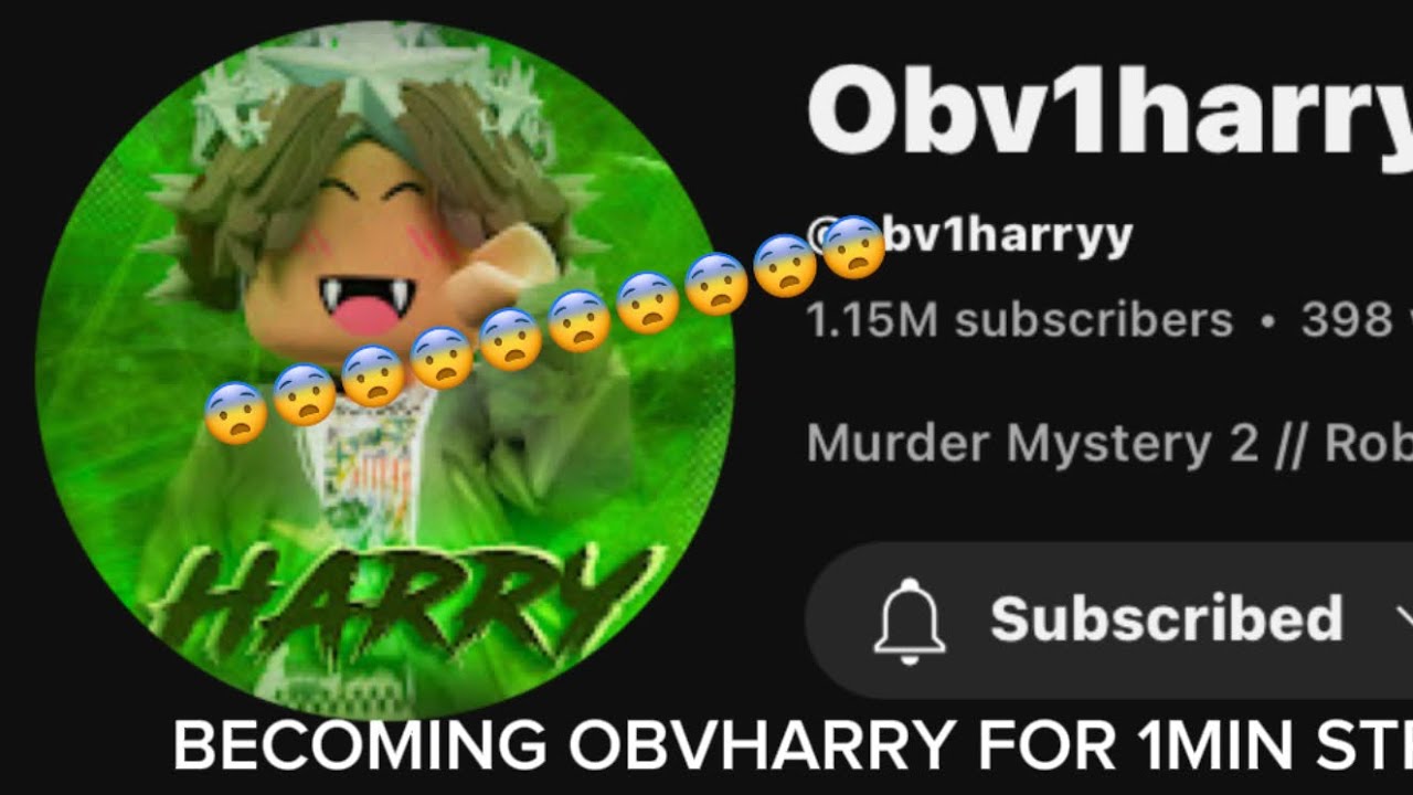 BECOMING OBVHARRY FOR 1MIN! - YouTube