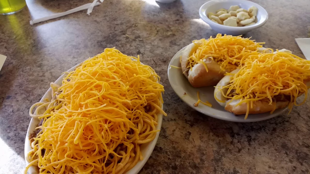 Skyline 3-way & Cheesy Coney's Food review !! - YouTube