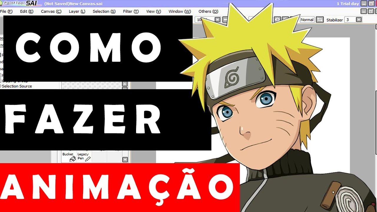 COMO fazer um DESENHO ANIMADO/ANIME no Paint tool SAI #1-introdução (PC ...