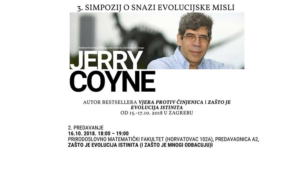 Jerry Coyne: Why evolution is true Zagreb - YouTube