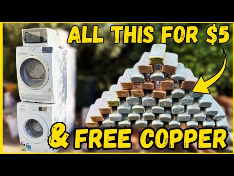 Free Copper - Granulating Copper - Massive Marketplace Melting - Metal Shredding - ASMR Melting